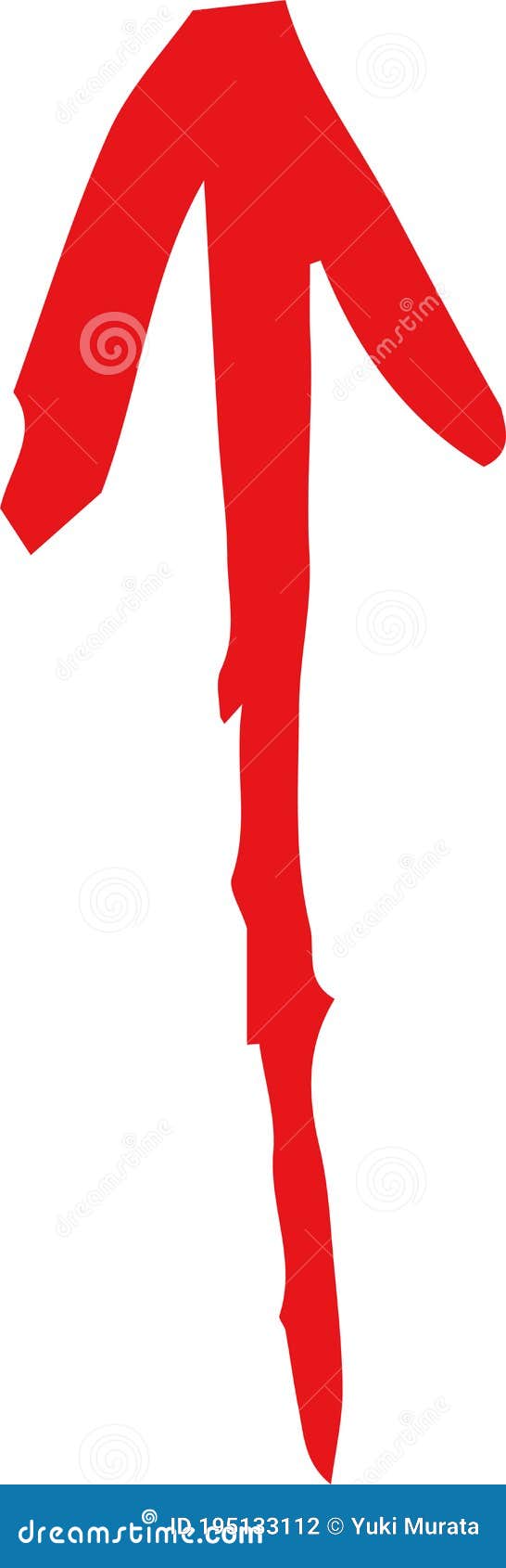 Red Arrow Drawn with Rough Lines Stock Vector - Illustration of rough ...