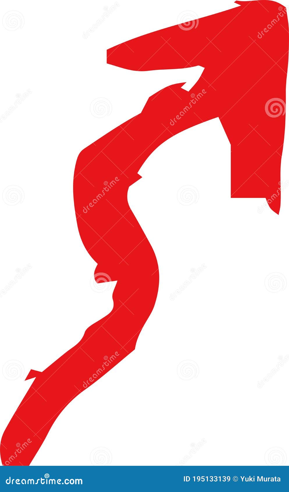Red Arrow Drawn with Rough Lines Stock Vector - Illustration of year ...
