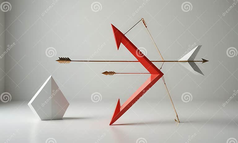 Red Arrow with Gold Tips and White Arrow with Gold Tips are Connected ...