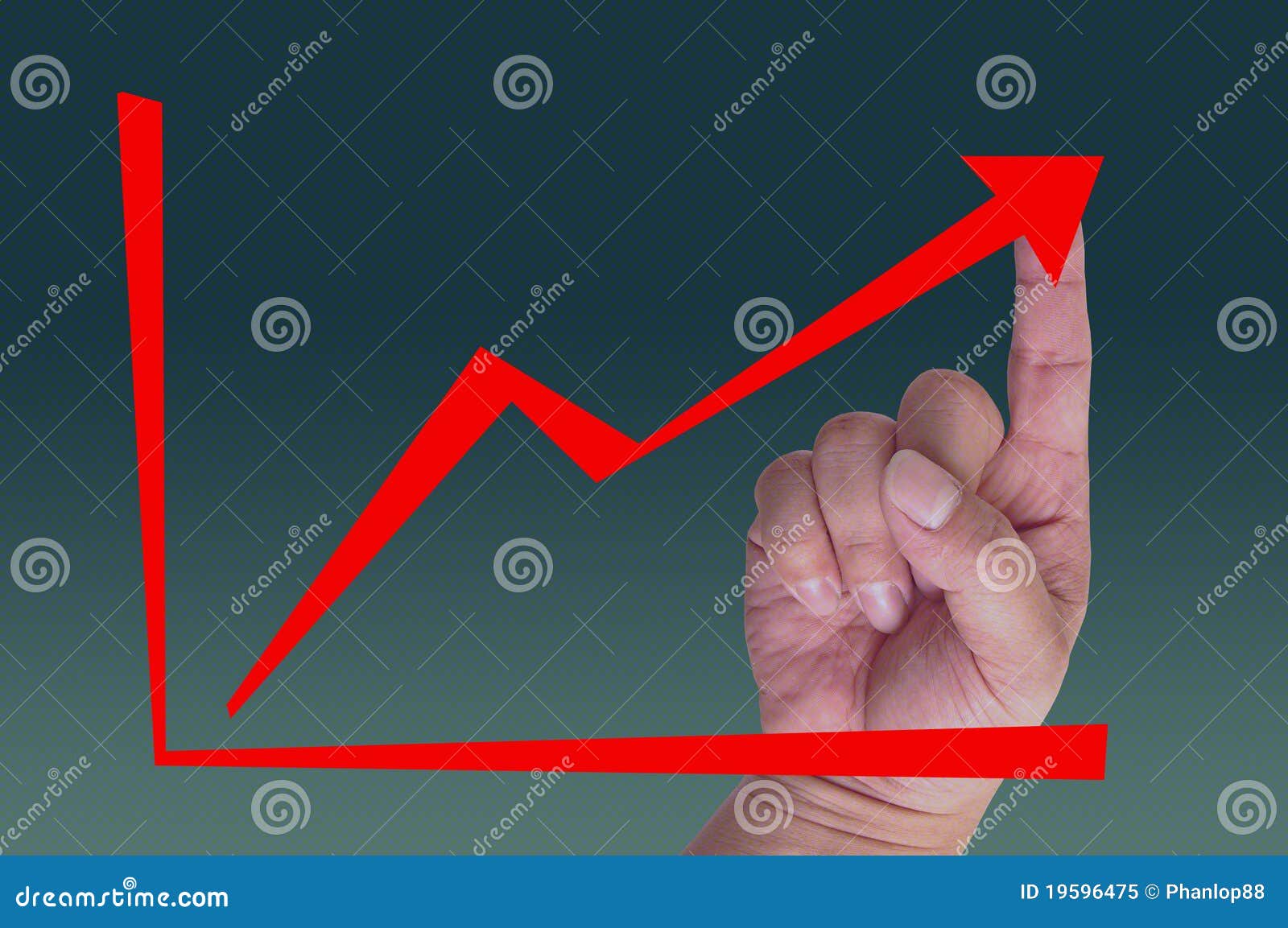 Red Arrow Graph Stock Image | CartoonDealer.com #19596475