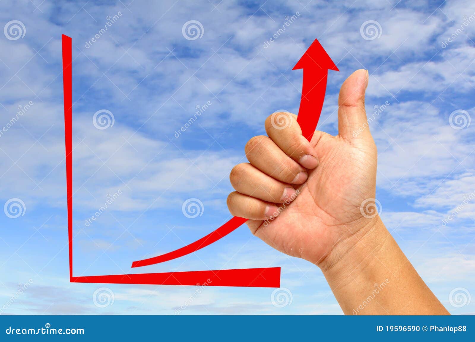 Red Arrow Graph Stock Photography | CartoonDealer.com #19596590