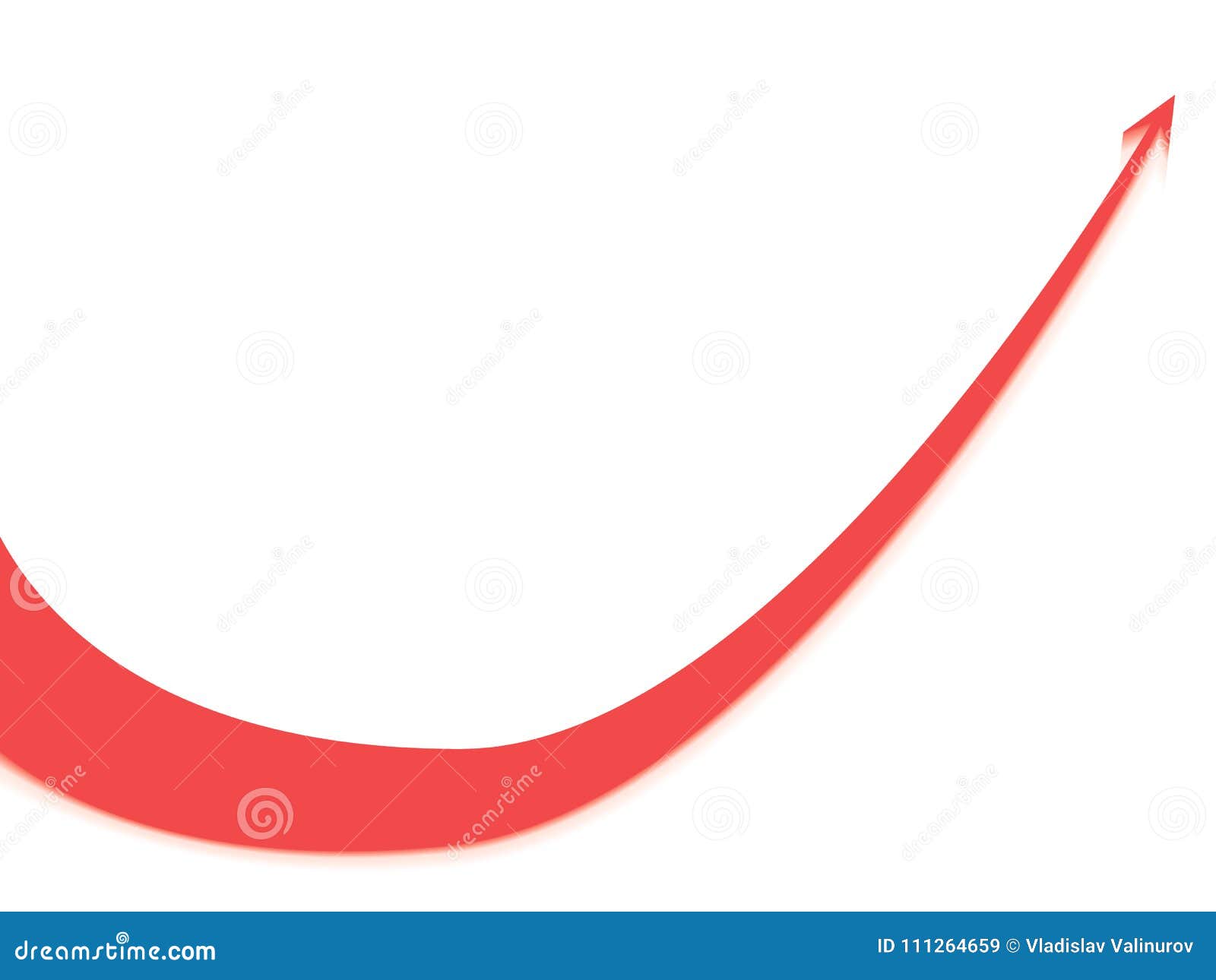 Red Arrow Graph Goes Up on White Background Stock Vector - Illustration ...
