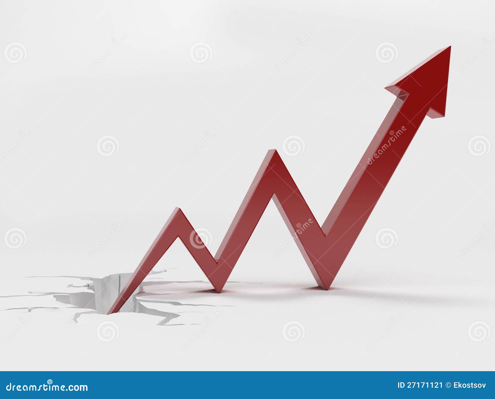 Red arrow graph isolated stock illustration. Illustration of marketing ...