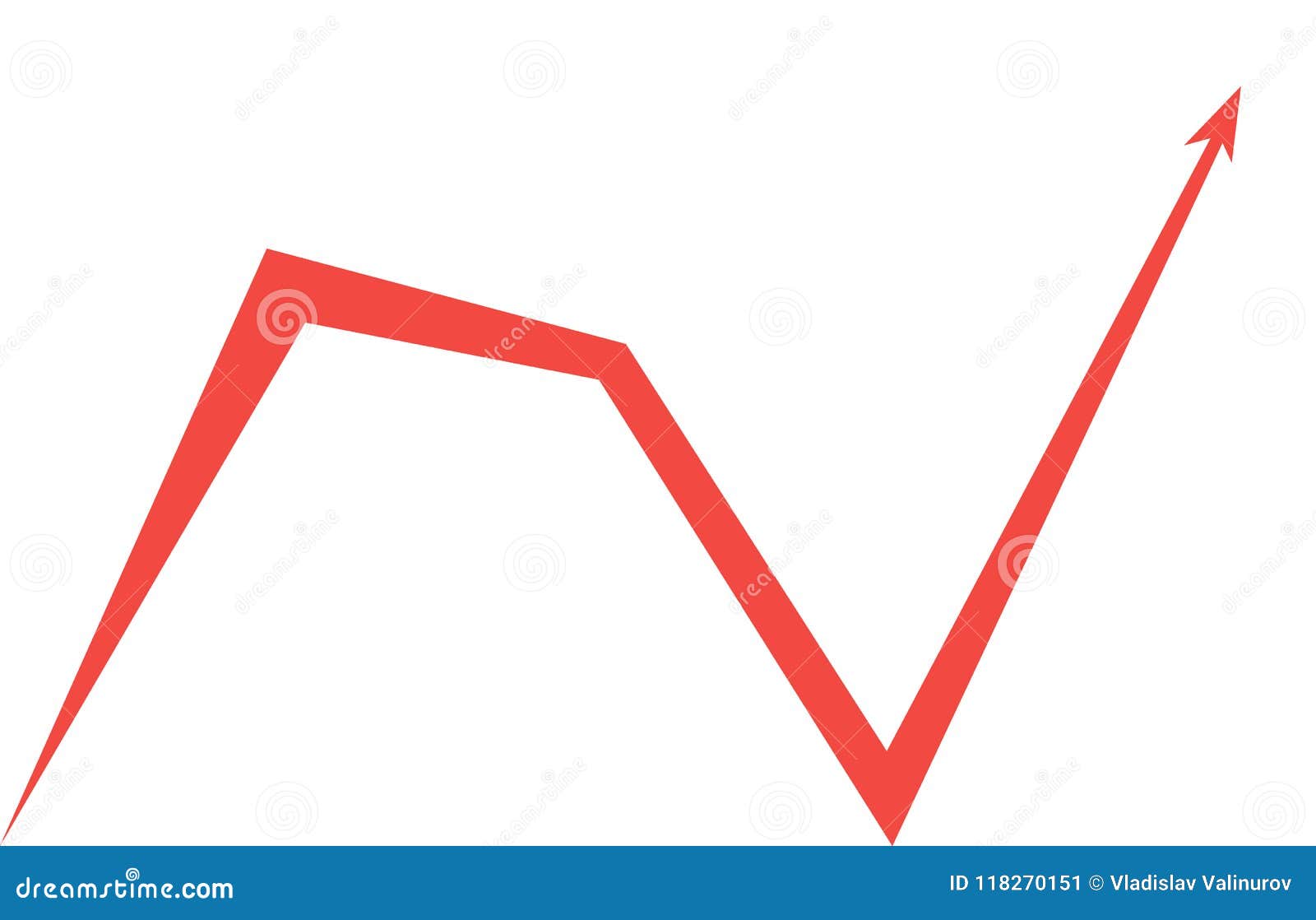 Red Arrow Graph on White Background Stock Vector - Illustration of grow ...