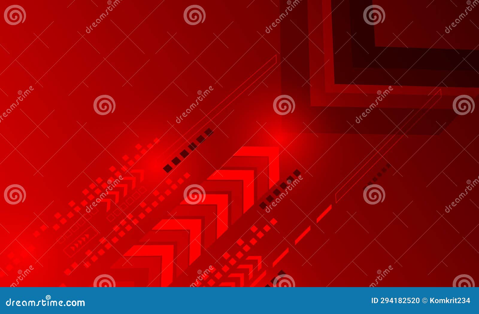 Red Arrow Graphic Element Connecting Hi Tech Technology Abstract ...