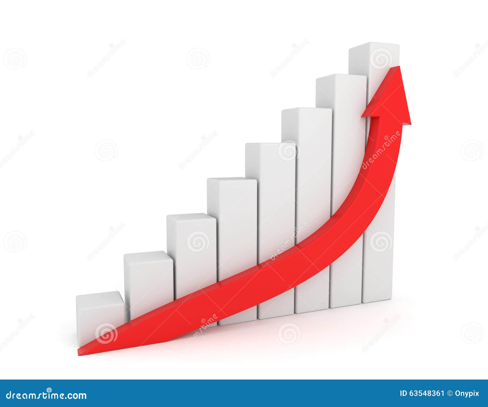 Red Arrow Growth Diagram stock illustration. Illustration of boost ...