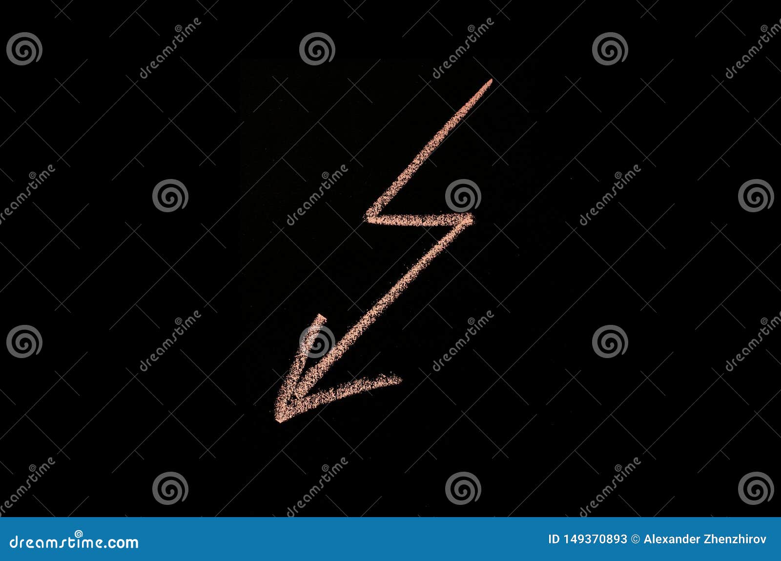 Red Arrow Handwritten on Chalkboard Stock Image - Image of blackboard ...
