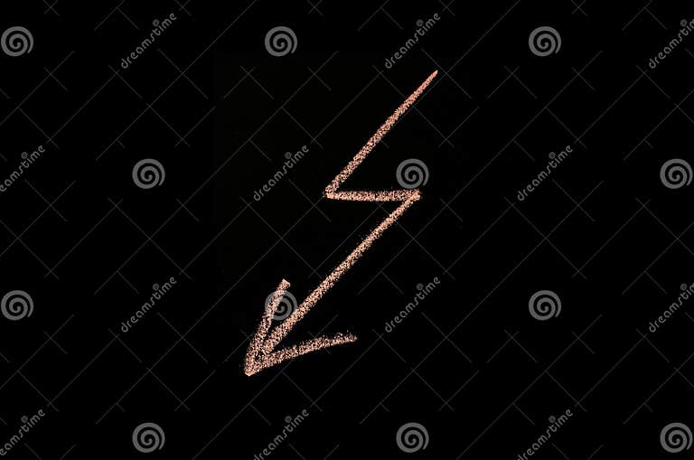 Red Arrow Handwritten on Chalkboard Stock Image - Image of blackboard ...