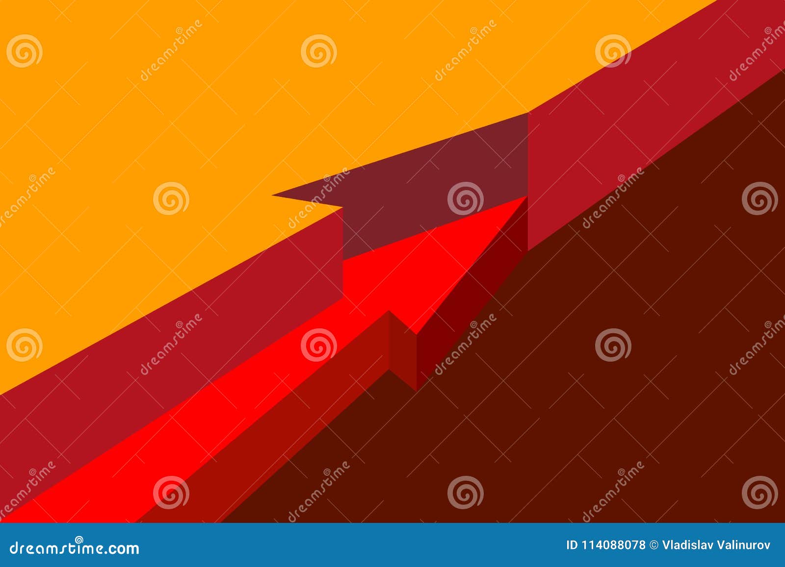 Red Arrow Hidden in Layers Isometry, Visual Aid in Section Stock Vector ...