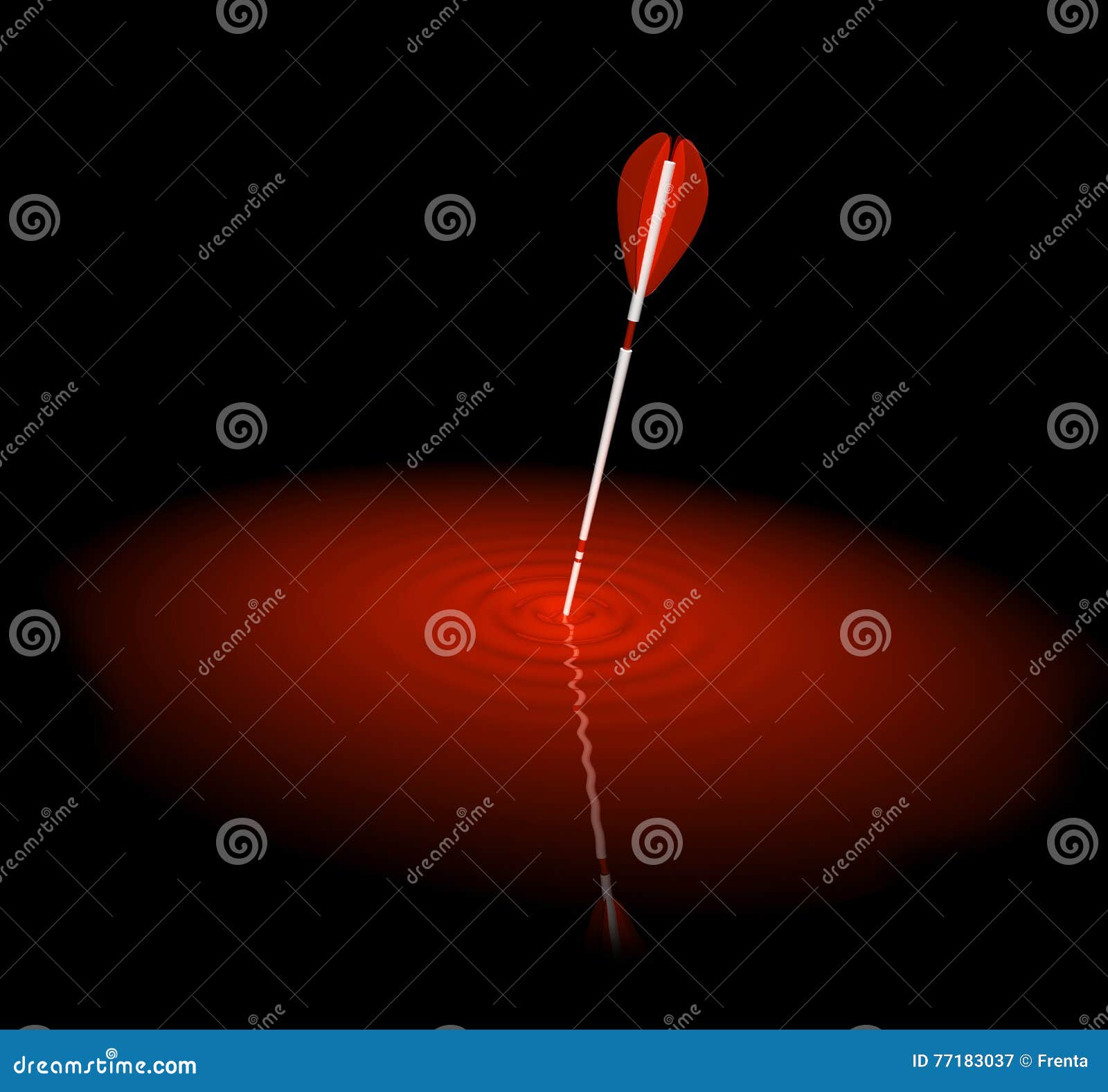 Red Arrow Hit Mark Makes Wave Stock Illustrations – 4 Red Arrow Hit ...