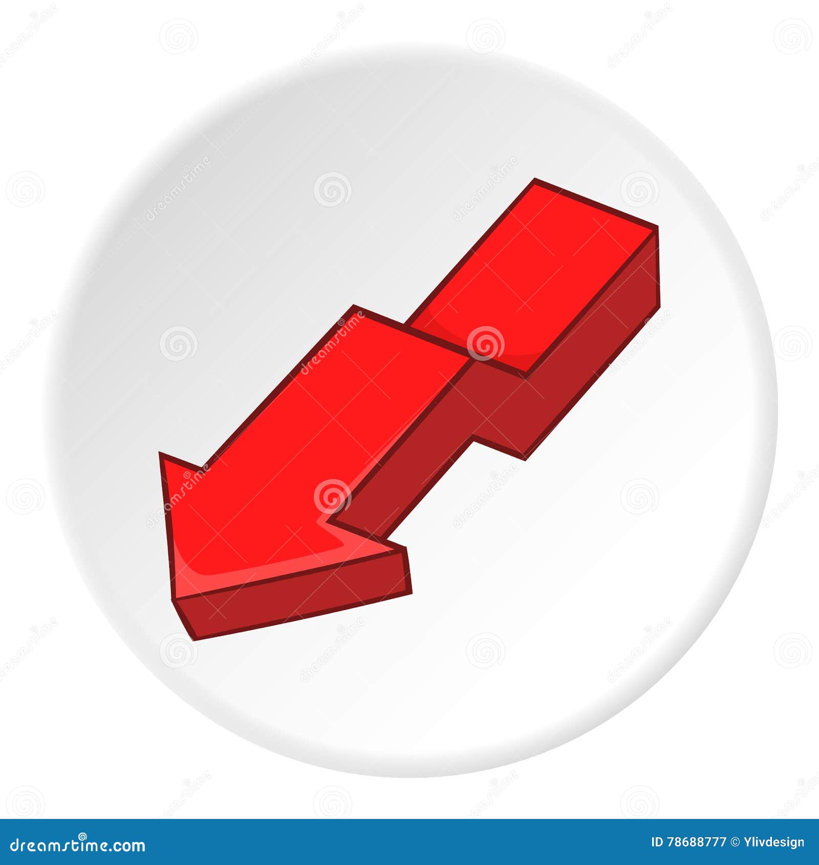 Red Arrow Icon, Cartoon Style Stock Vector - Illustration of abstract ...