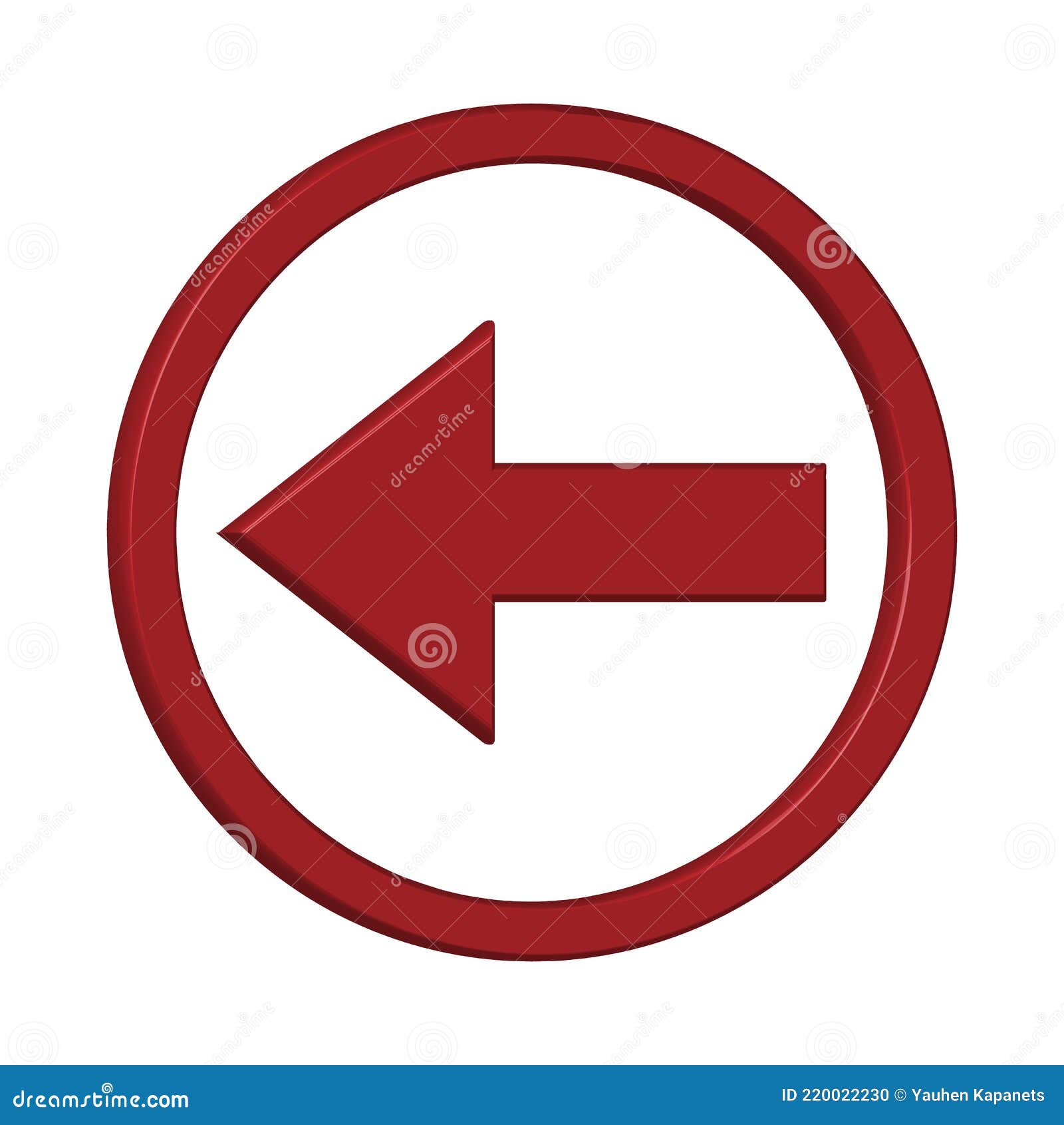 Red Arrow Icon in a Circle on a White Background Stock Vector ...