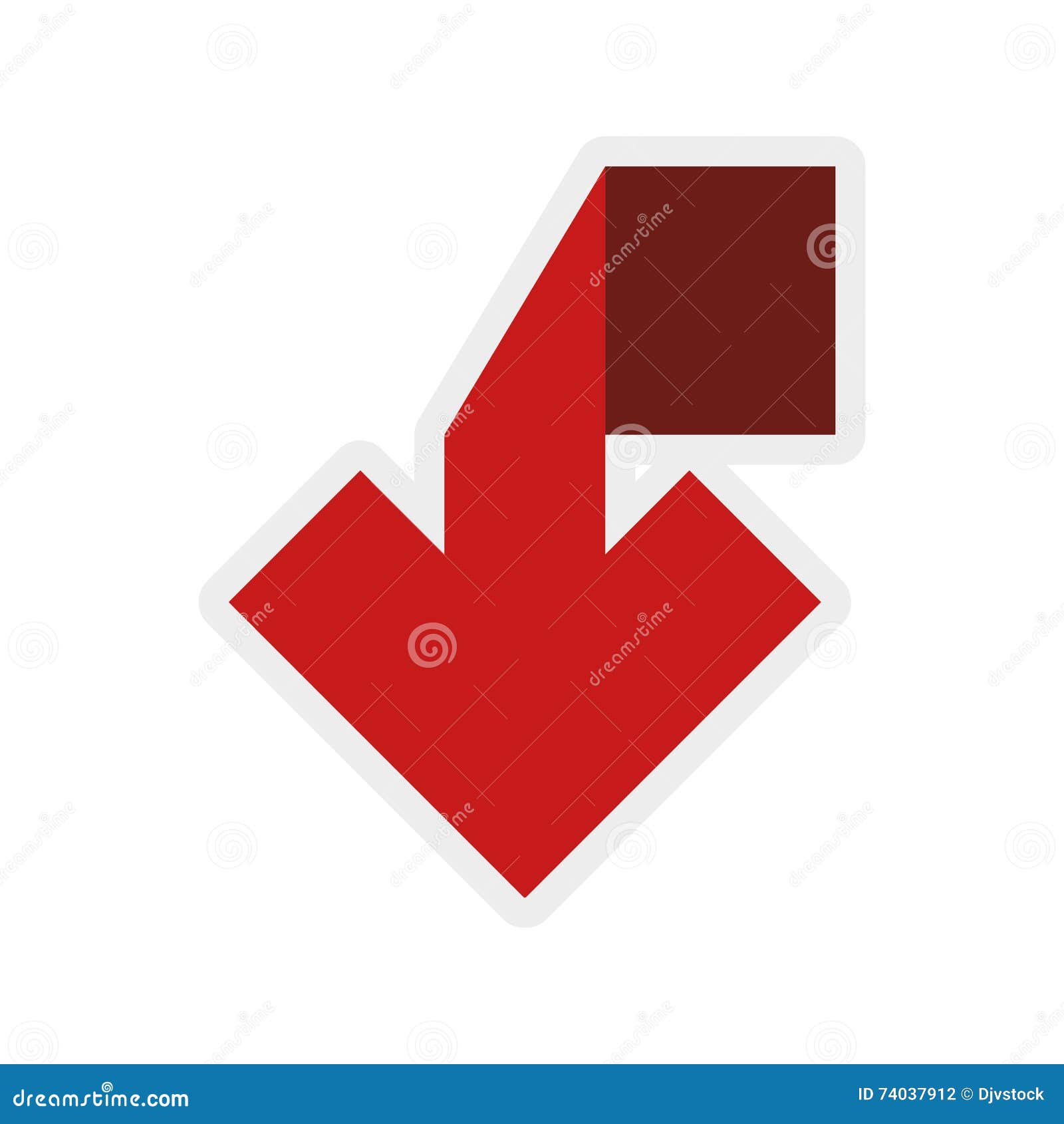 Red Arrow Icon. Direction Design. Vector Graphic Stock Illustration ...
