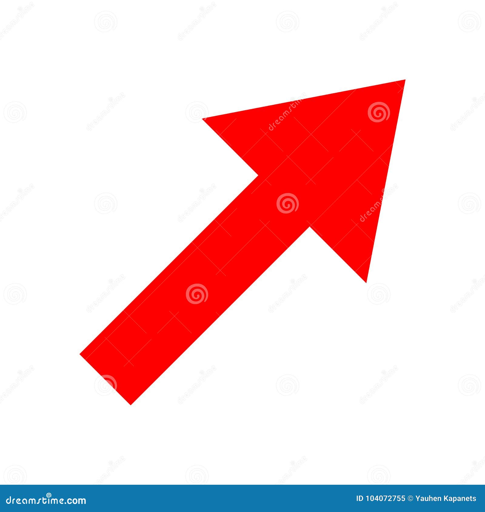 Icon Red Arrow Direction on a White Background Stock Vector ...