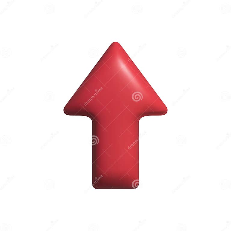 Red Arrow Icon. Object Computer Interface. 3d Arrow Pointer Stock ...