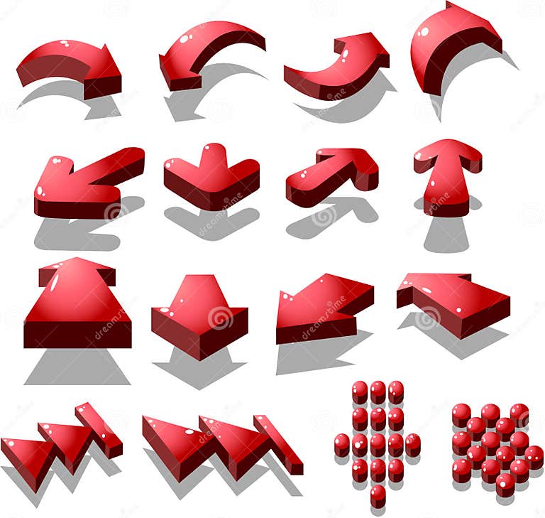 Red arrow icon stock vector. Illustration of office, forecast - 37662583