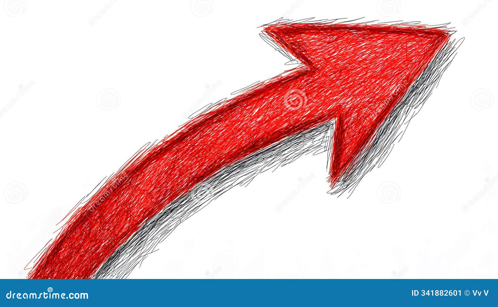 Red Arrow Indicating Upward Movement or Growth Stock Image - Image of ...