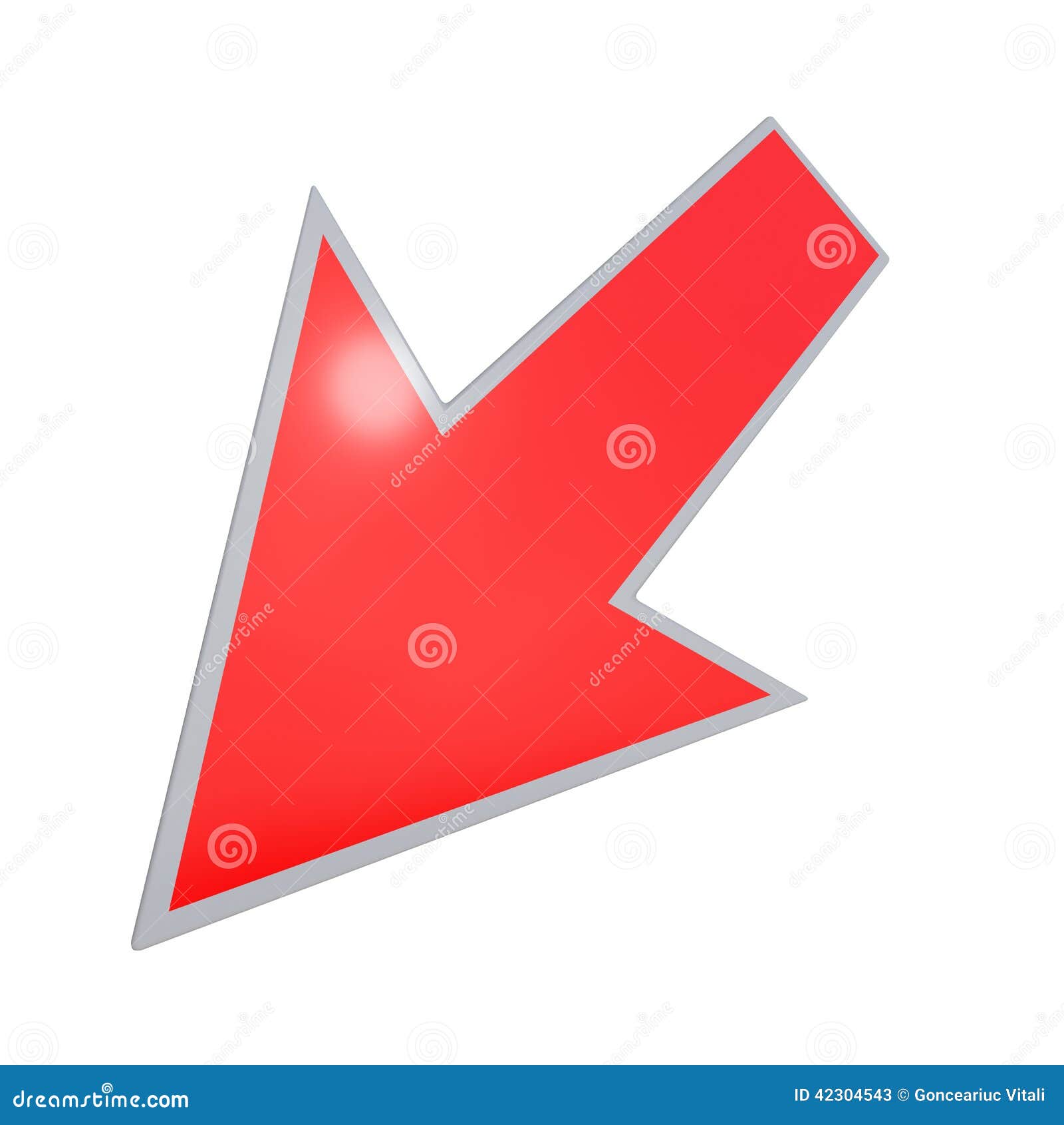 Red arrow stock illustration. Illustration of graph, direction - 42304543