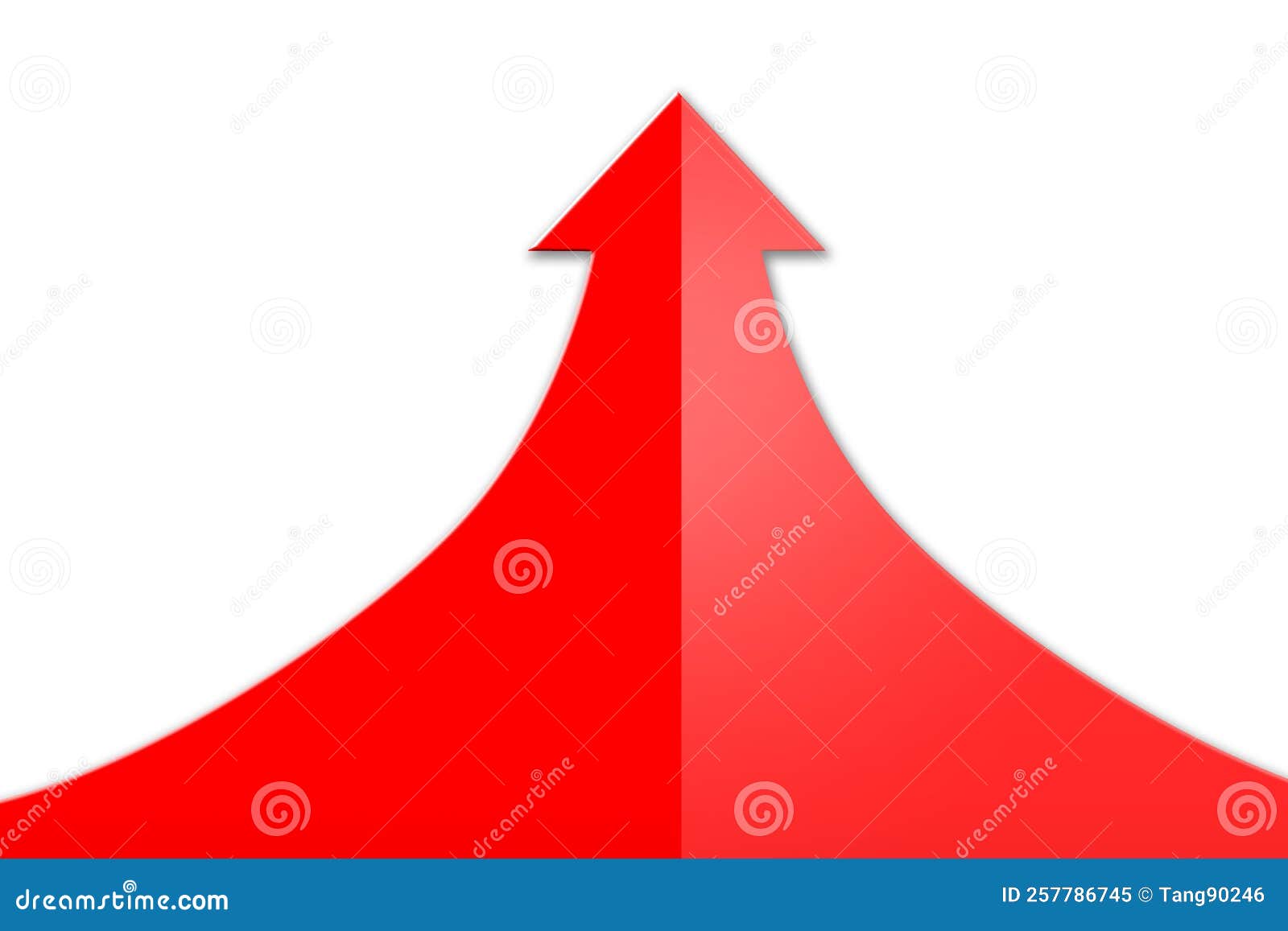 Red Arrow Isolated on White Background Stock Illustration ...