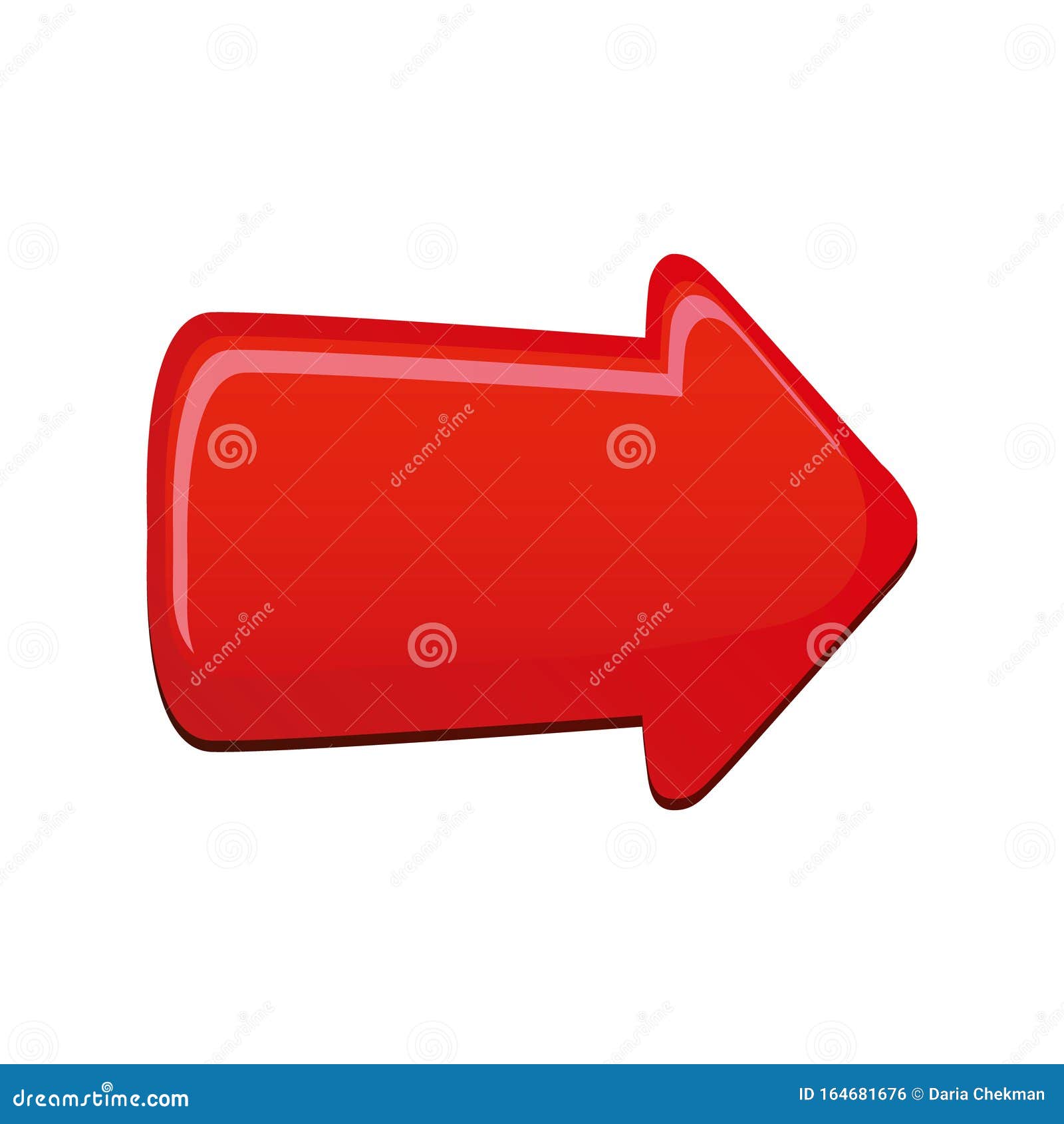 Red Arrow Isolated on a White Background. Vector Illustration Stock ...
