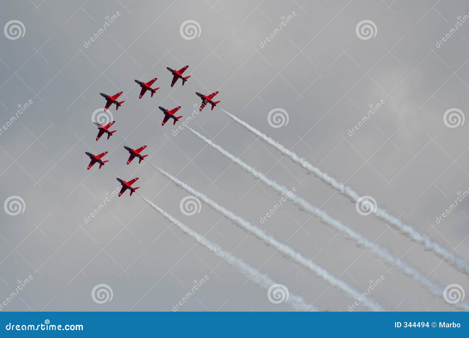 Red arrow jet planes stock photo. Image of aircraft, accuracy - 344494