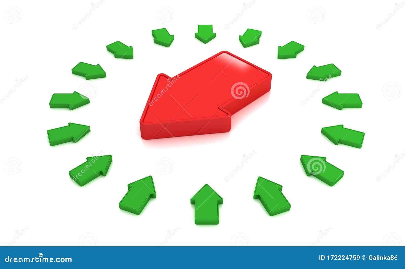 Red Arrow Leader. Business Concept Stock Illustration - Illustration of ...