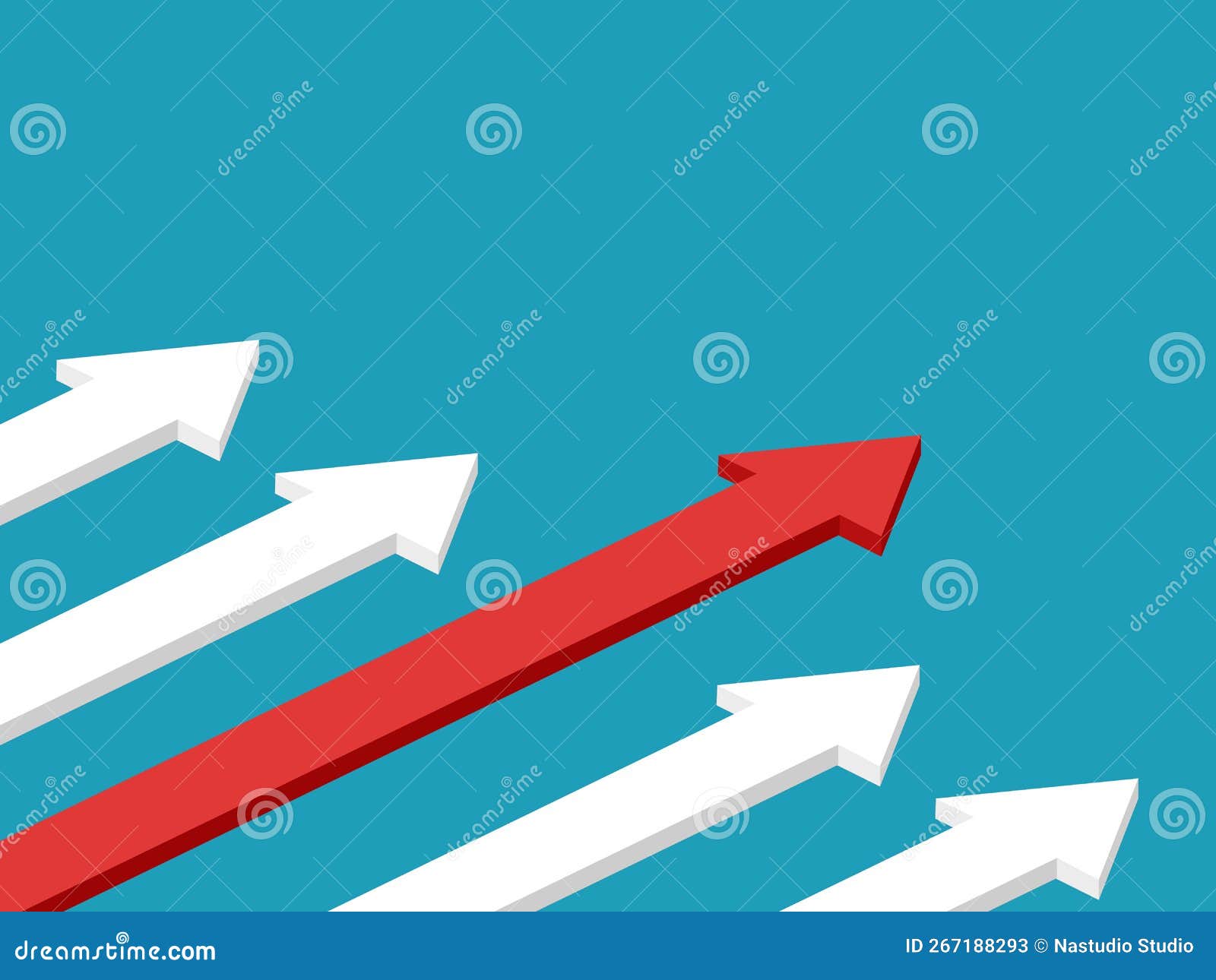 The Red Arrow is the Leader. Competitive Differences Stock Vector ...