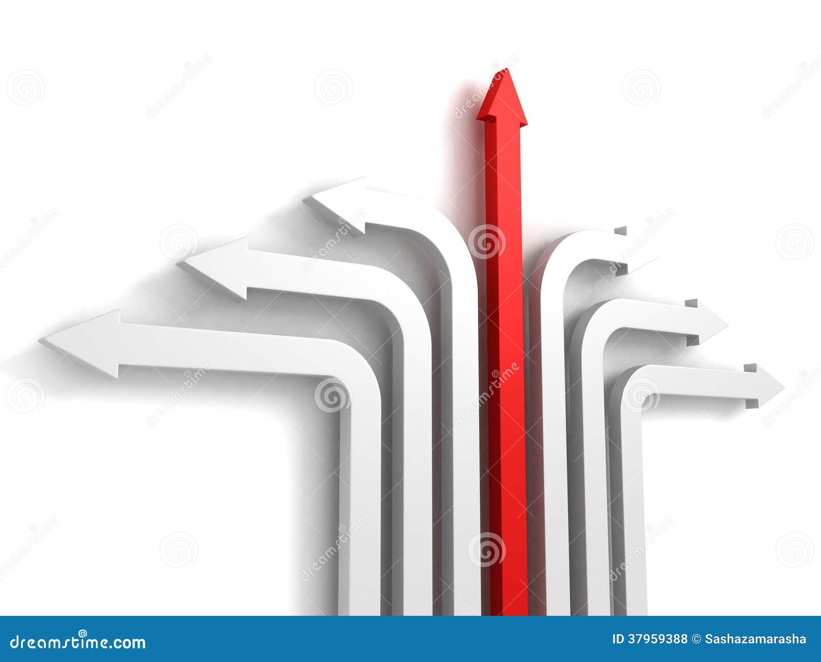 Red Arrow Leader Rising Up Success Direction of Development Stock ...