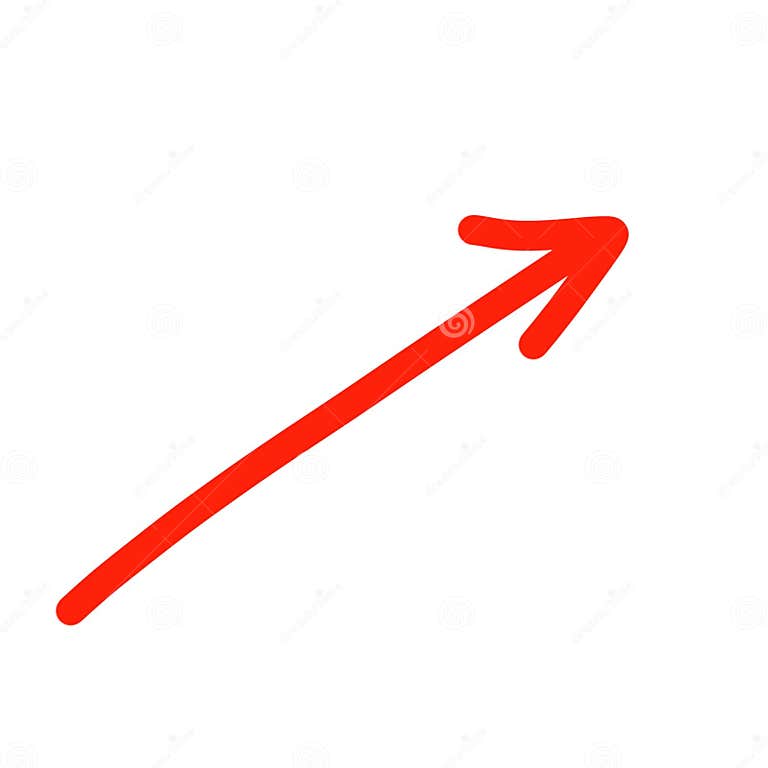 Red Arrow Line with White Background Stock Vector - Illustration of ...