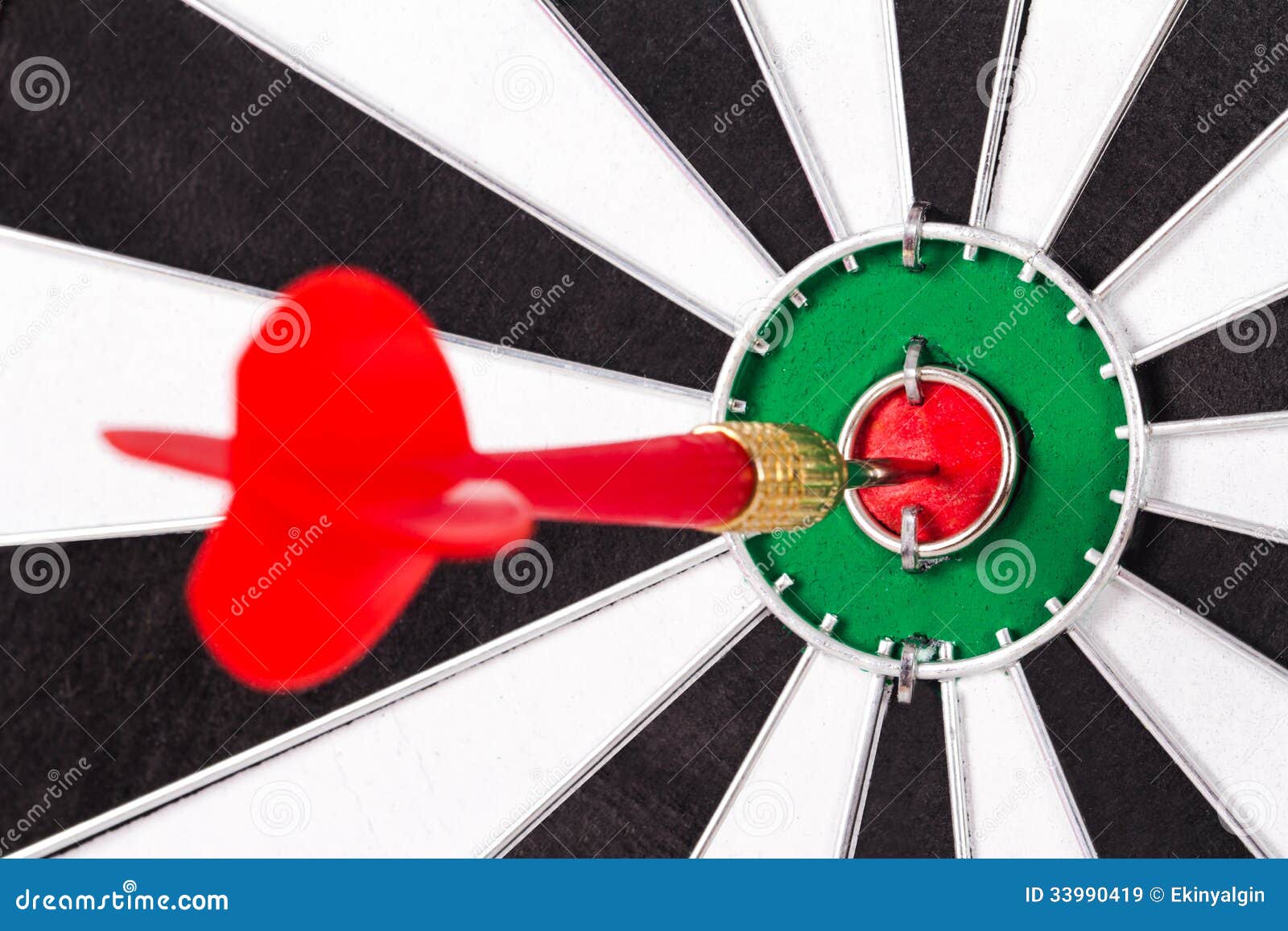 Red Arrow in the Middle of Dart Board Stock Image - Image of game ...