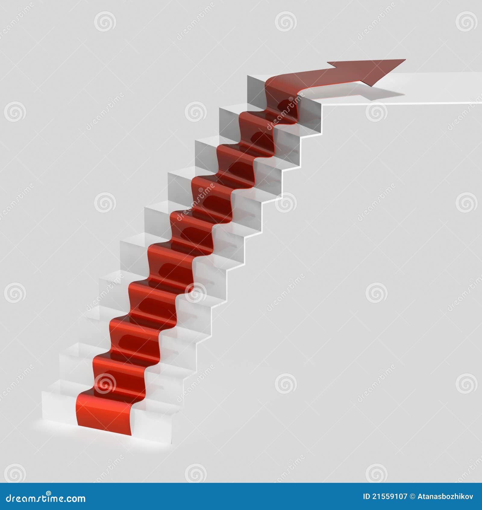 Red Arrow Moving Upstairs stock illustration. Illustration of path ...