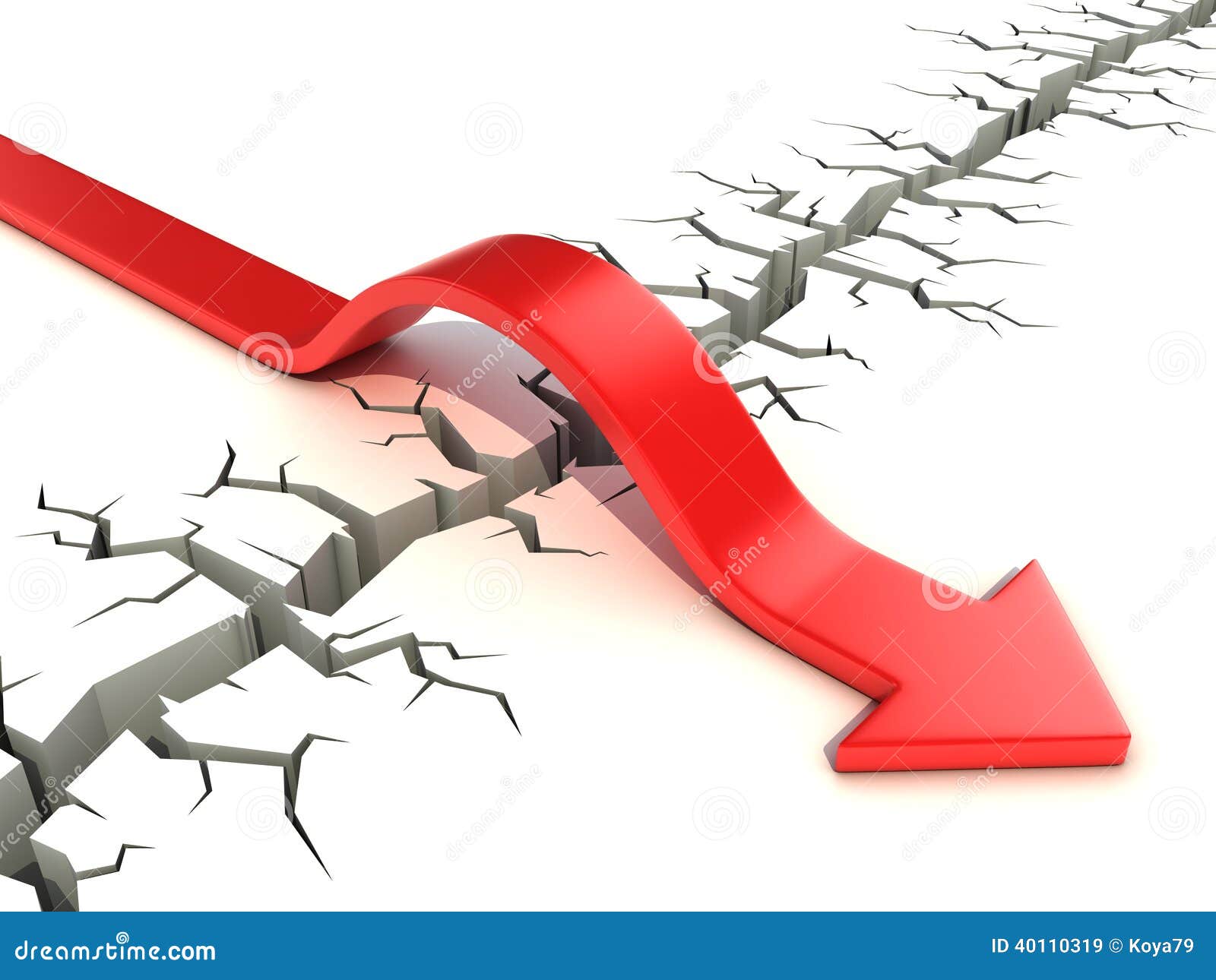Red Arrow Passing Obstacle - Risk and Success 3d Concept Stock ...