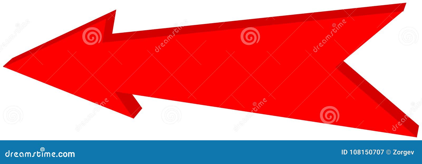 Red Arrow Pointed - 3D Illustration Stock Illustration - Illustration ...
