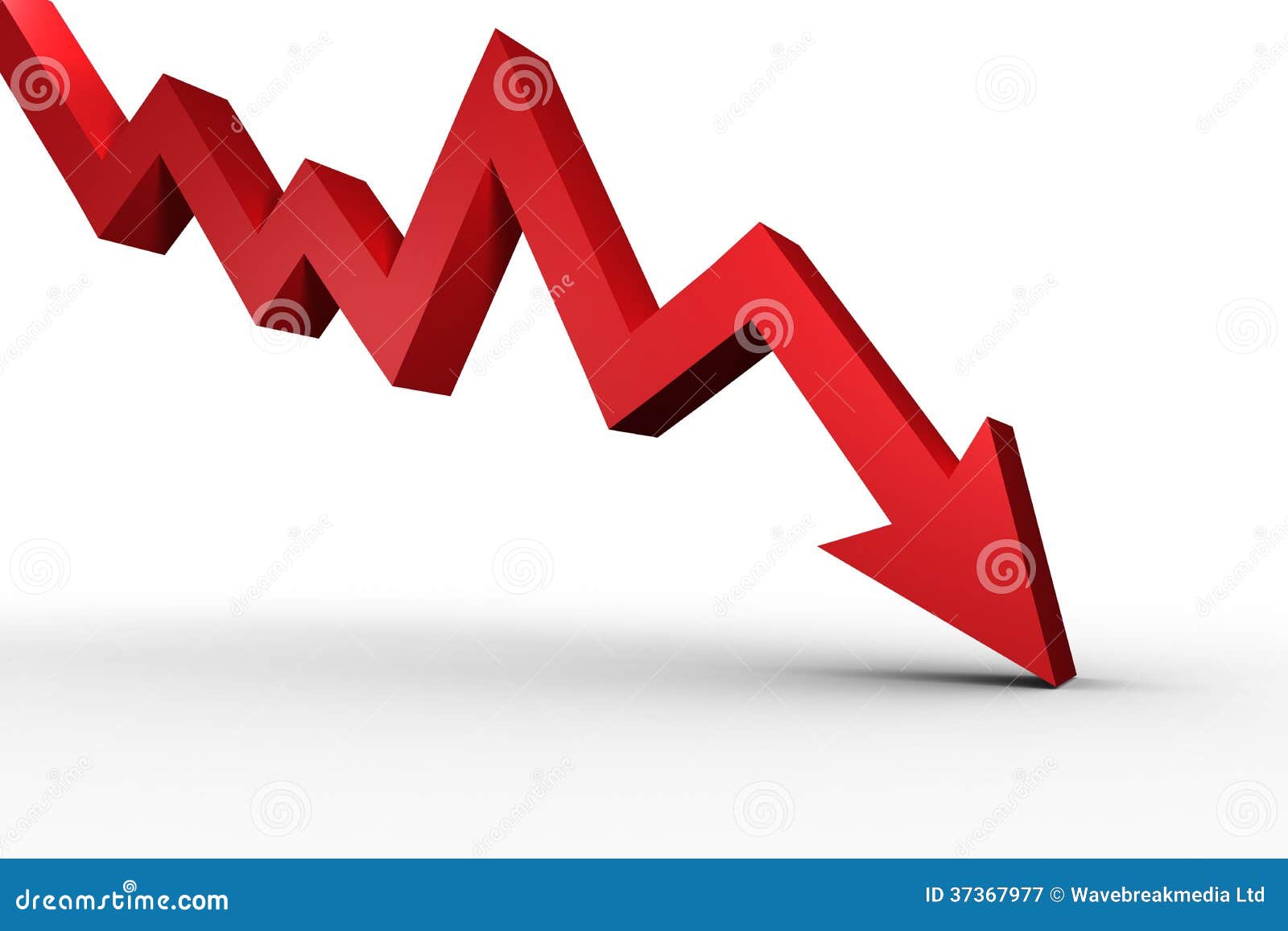 Red arrow pointing down stock illustration. Illustration of people ...