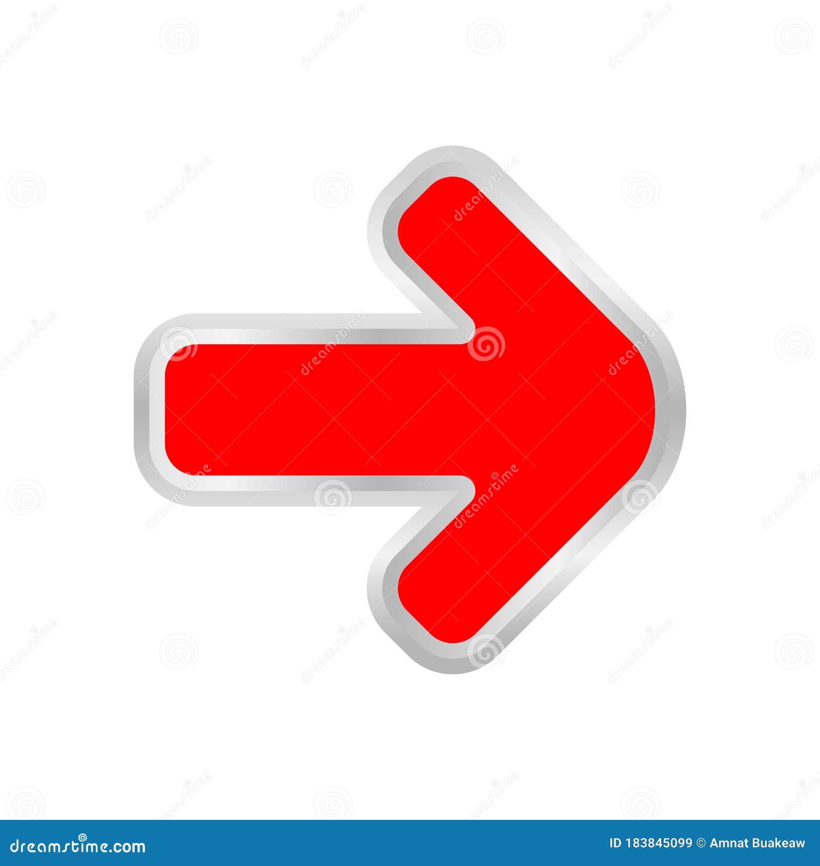 Red Arrow Pointing Right Isolated on White, Clip Art Red Arrow Icon ... Red Arrow Pointing Right Isolated on White, Clip Art Red Arrow Icon ...