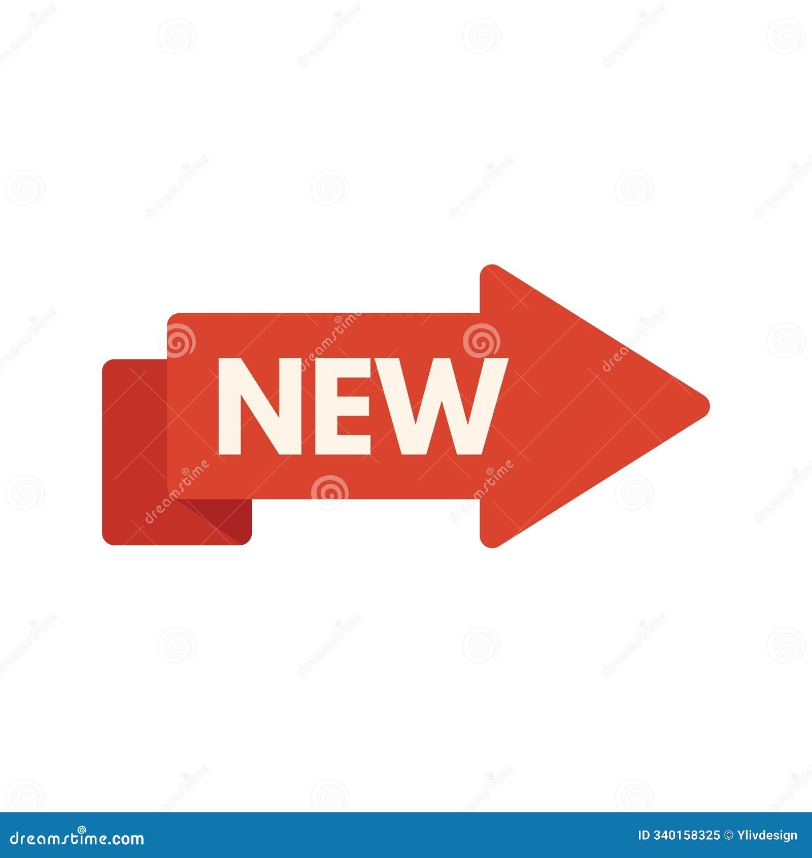 Red Arrow Pointing Right with New Sign Stock Illustration ...