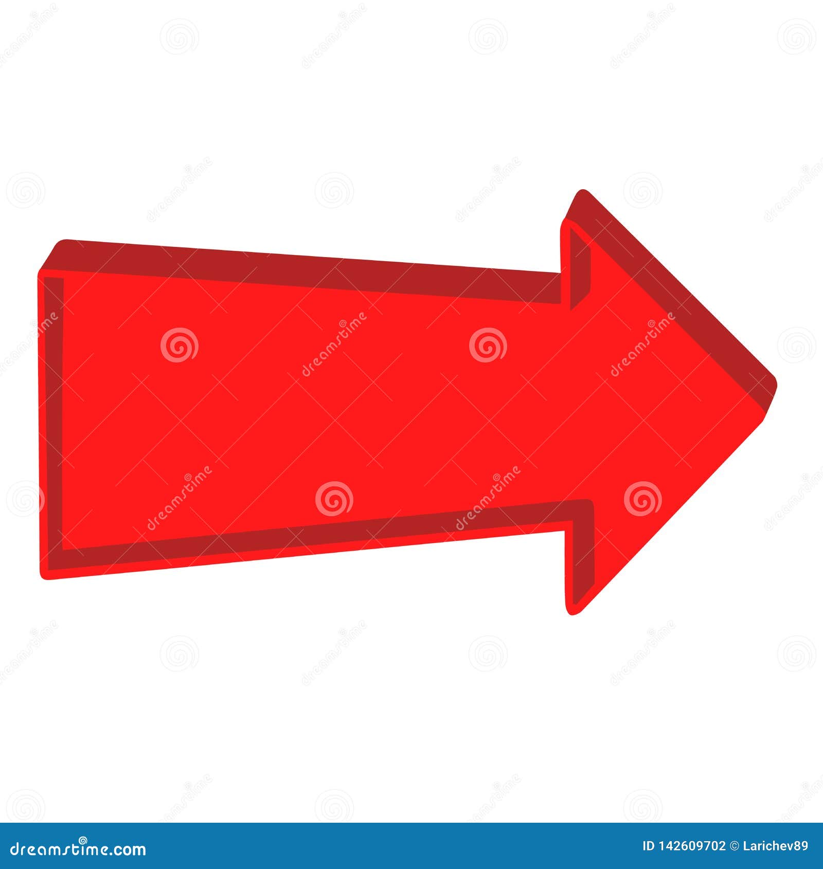 Red Arrow Pointing Right on a White Background Stock Illustration ... Red Arrow Pointing Right on a White Background Stock Illustration ...