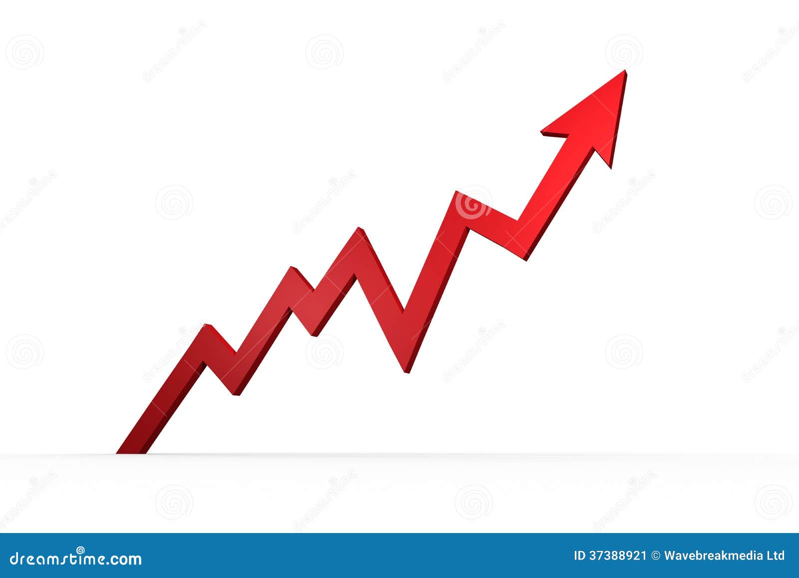 Red arrow pointing up stock illustration. Illustration of arrow - 37388921