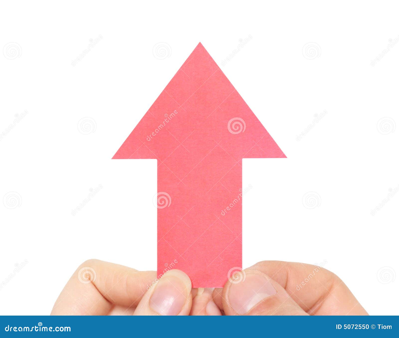 Red arrow pointing up stock photo. Image of finger, pointing - 5072550