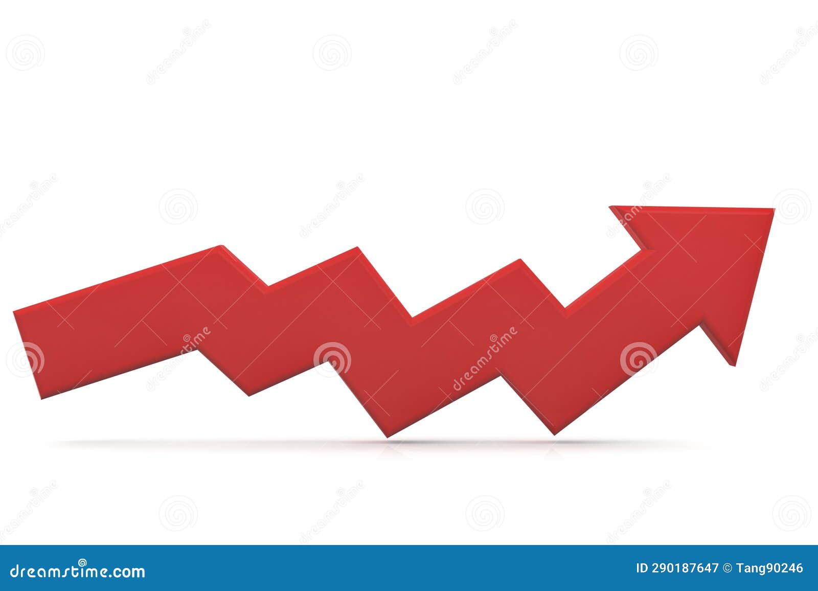 Red Arrow Pointing Up Isolated Stock Illustration - Illustration of ...