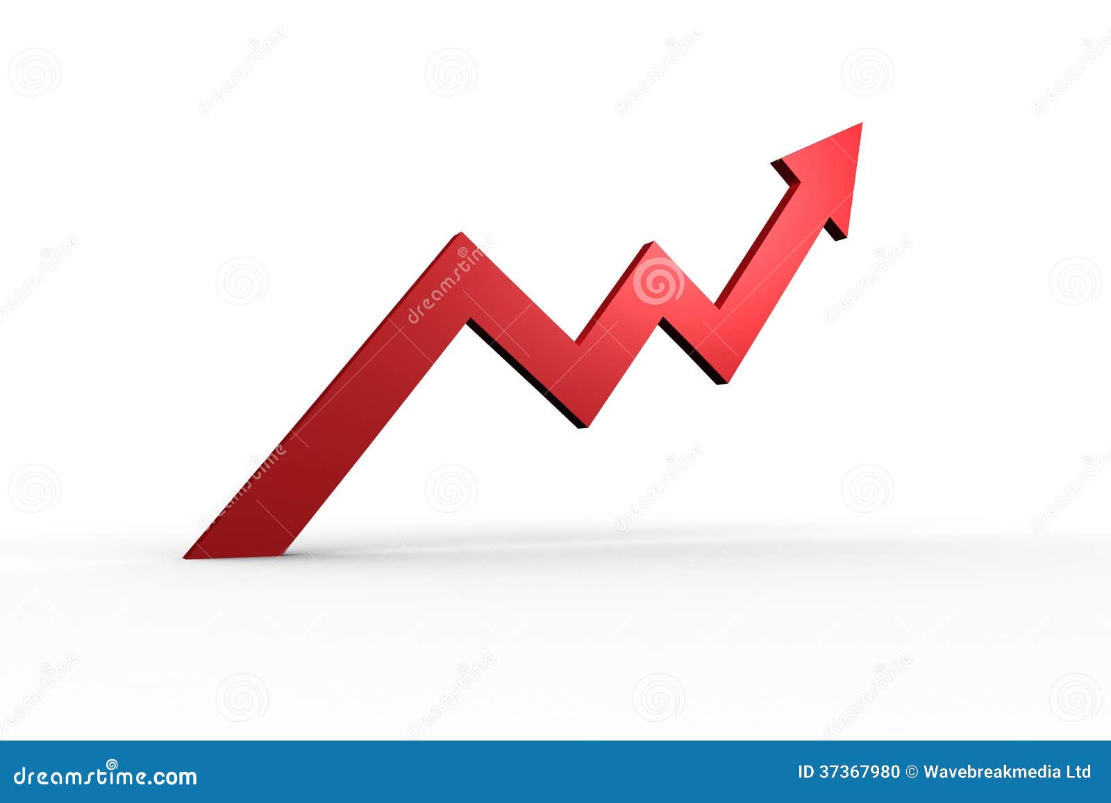 Red arrow pointing up stock illustration. Illustration of digital ...