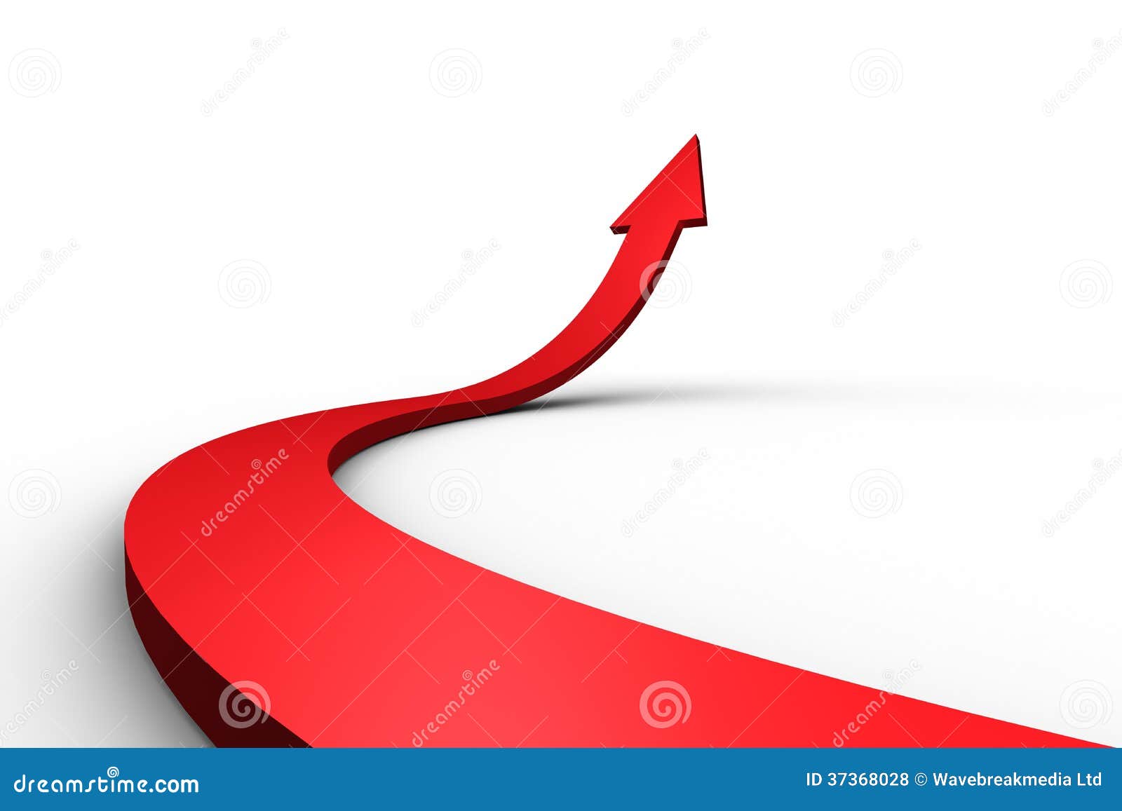 Red arrow pointing up stock illustration. Illustration of showing ...