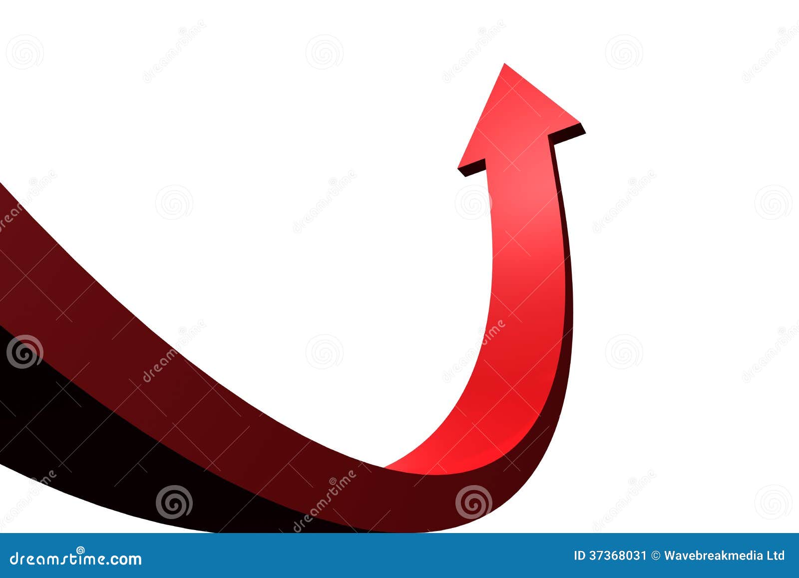 Arrow Pointing Upwards And A Ladder Royalty-Free Stock Photography ...