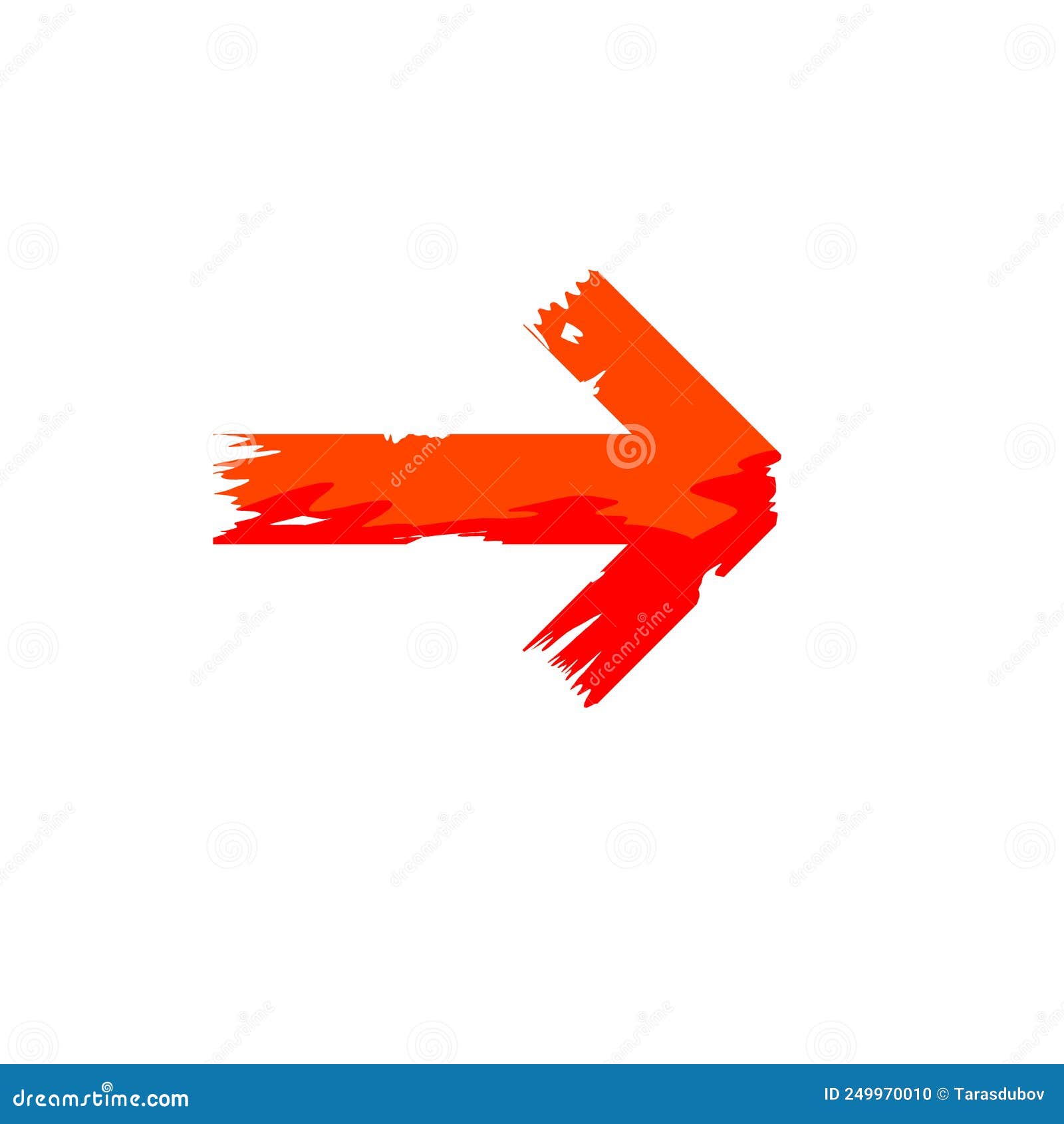 Red Arrow with Ragged Edges. Stock Vector - Illustration of symbol ...