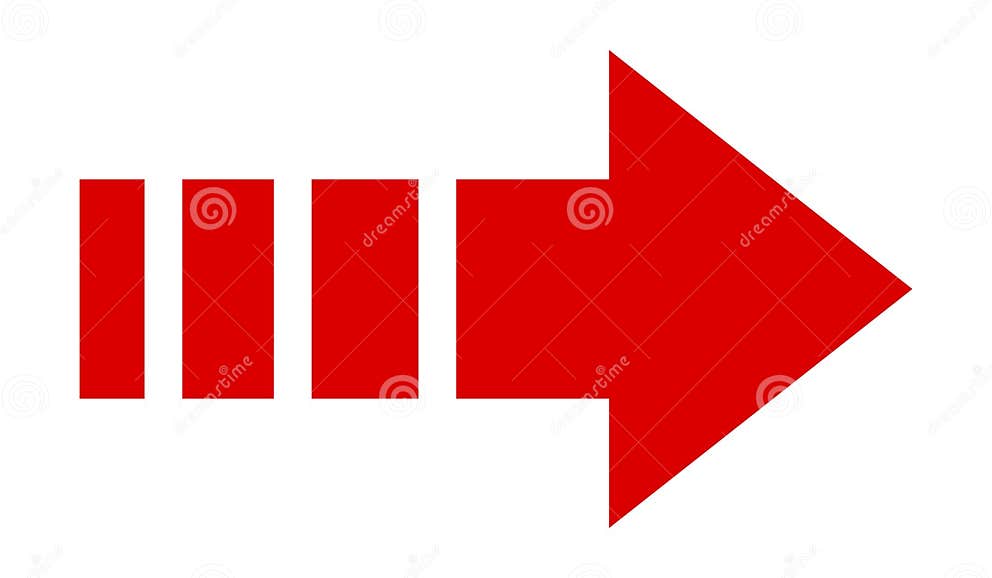 Red arrow stock vector. Illustration of logo, white - 303632226