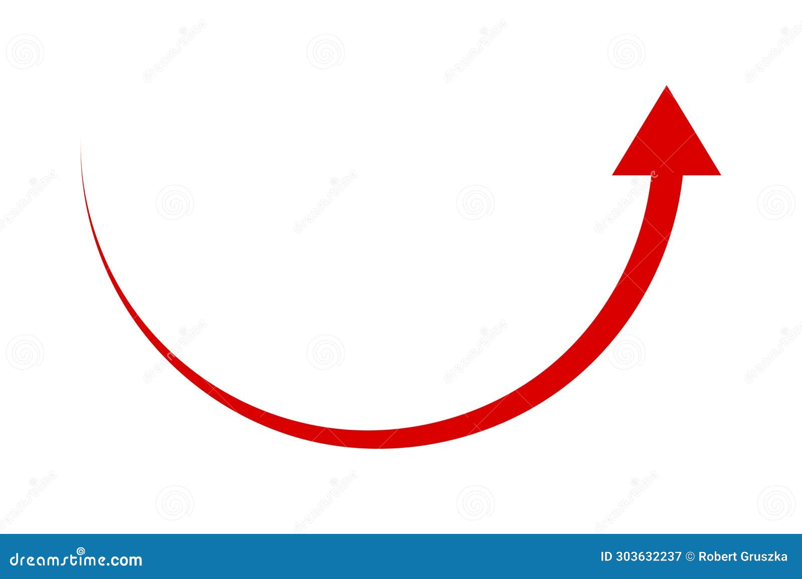 Red arrow stock vector. Illustration of white, movement - 303632237