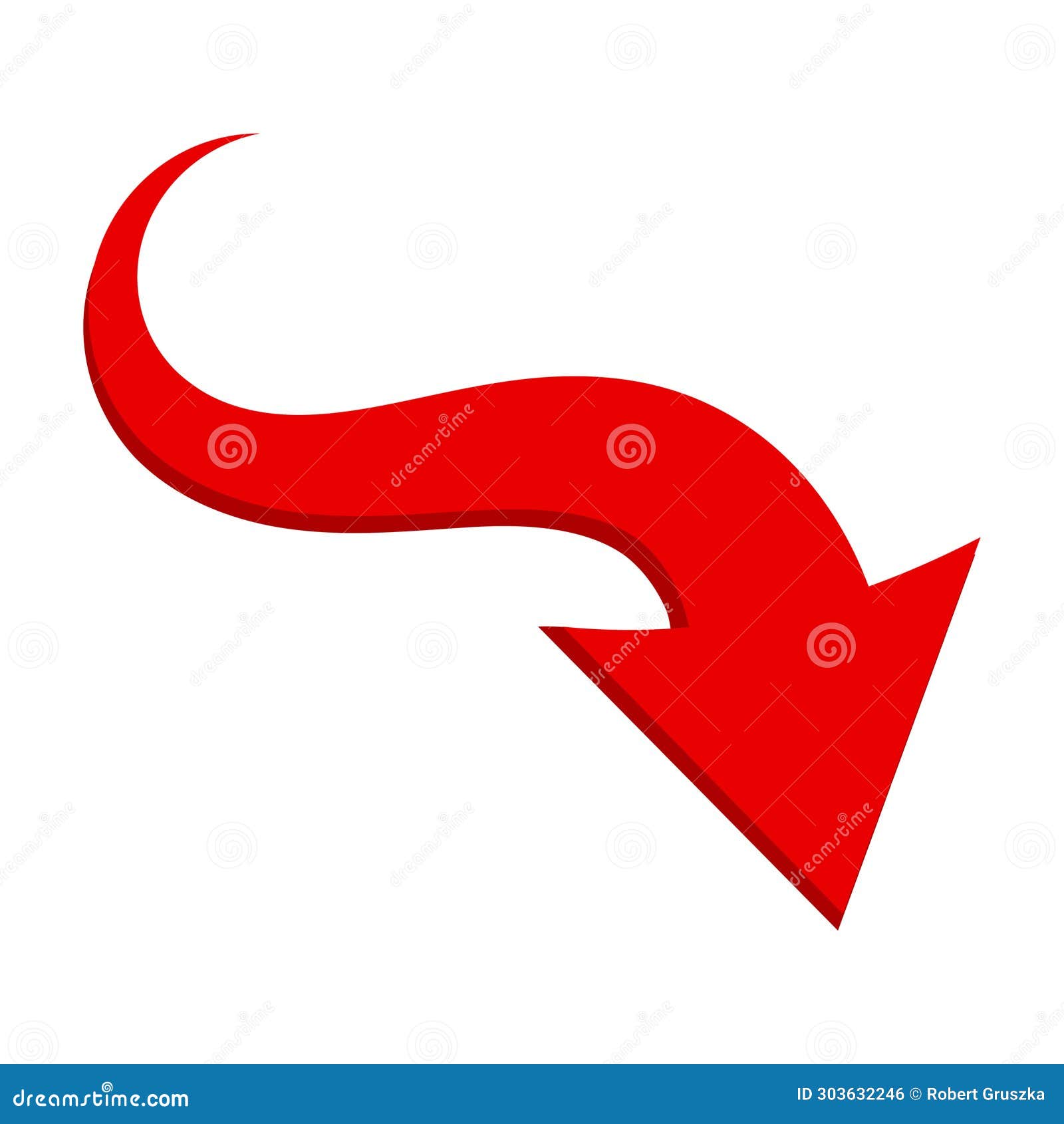 Red arrow stock illustration. Illustration of cursor - 303632246