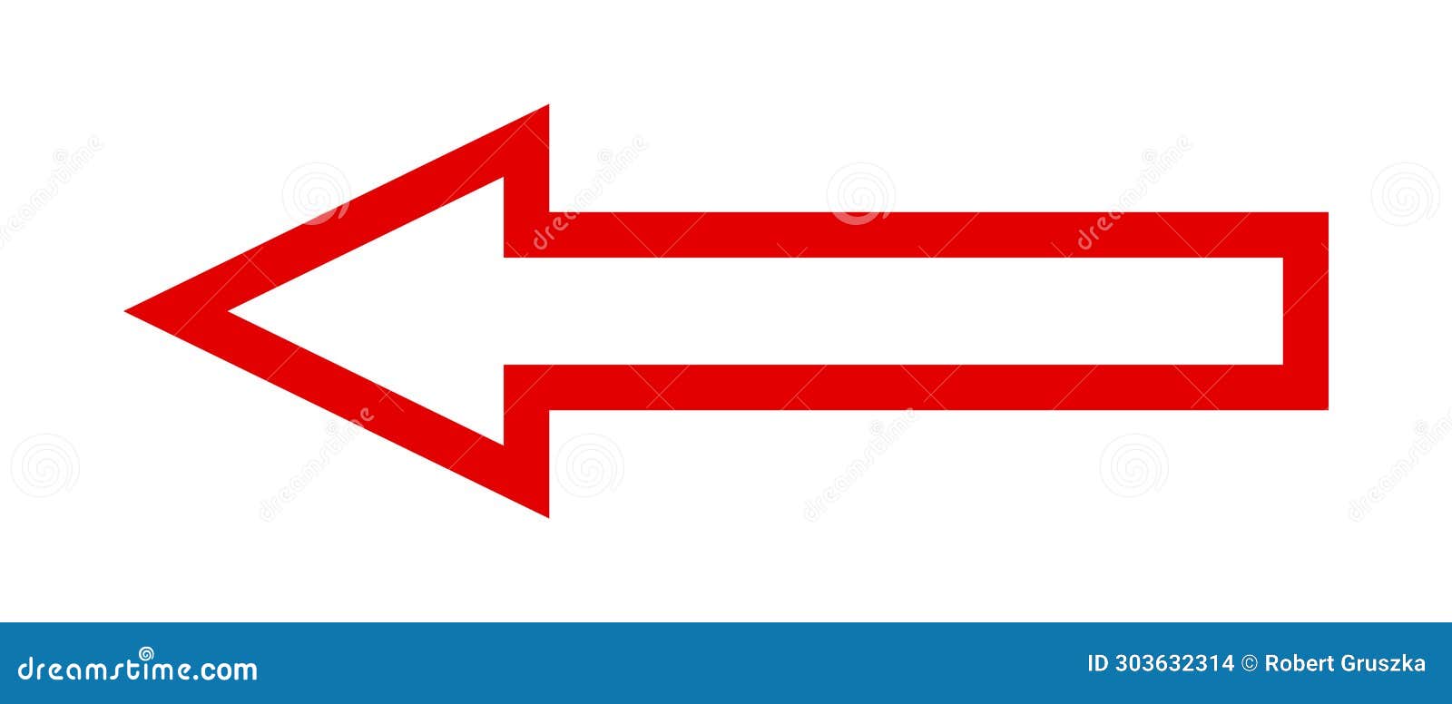 Red arrow stock vector. Illustration of icon, isolated - 303632314