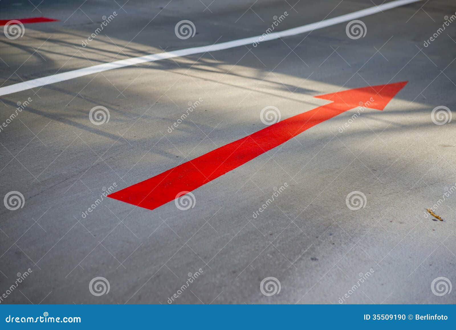 Red arrow on road stock photo. Image of road, underground - 35509190