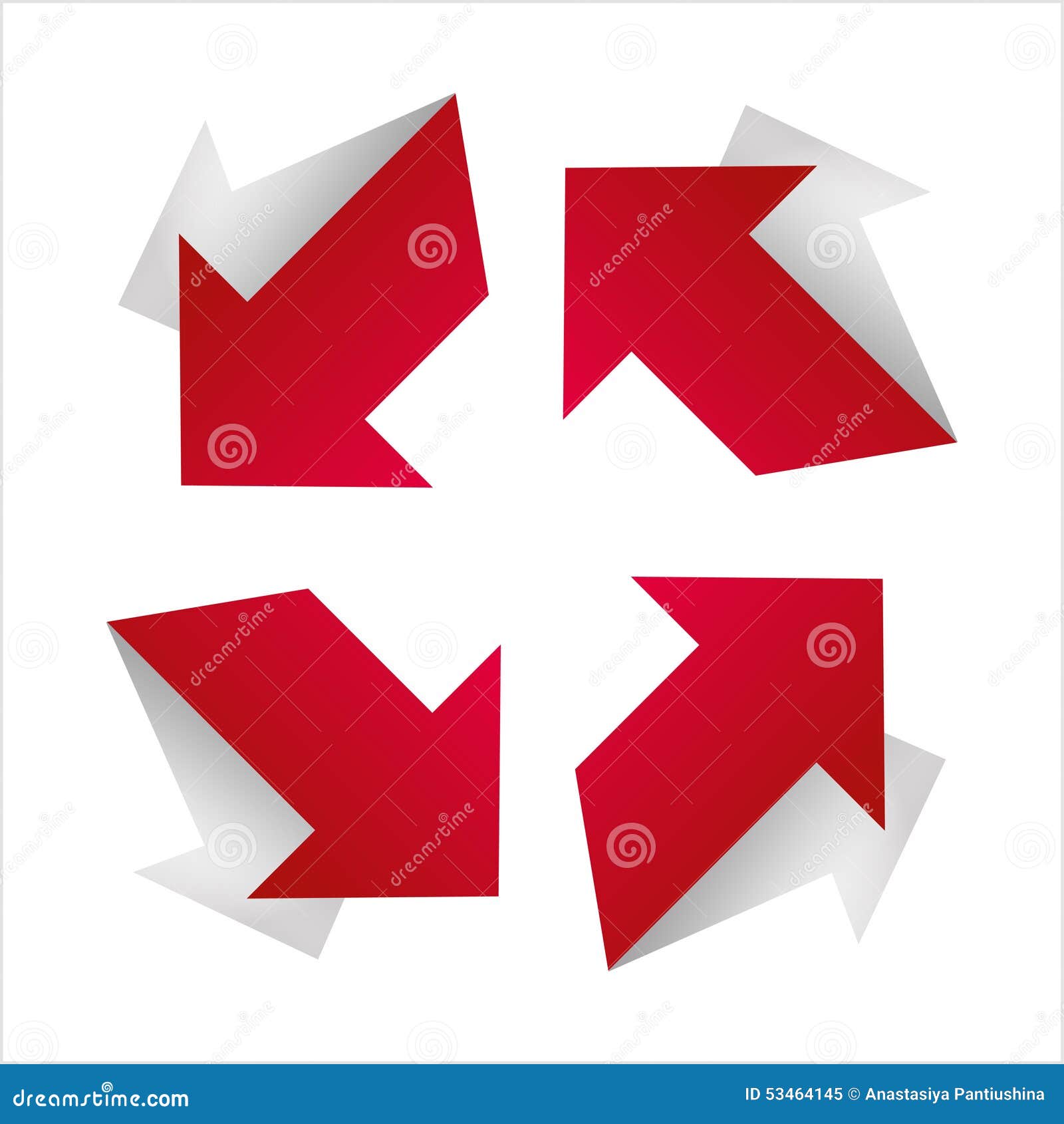 Red Arrow with Shadow Diagonal Stock Vector - Illustration of color ...